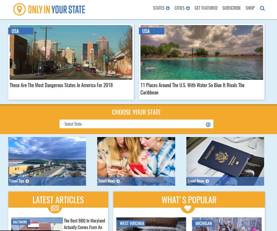 Only in your State - Places 2 Explore